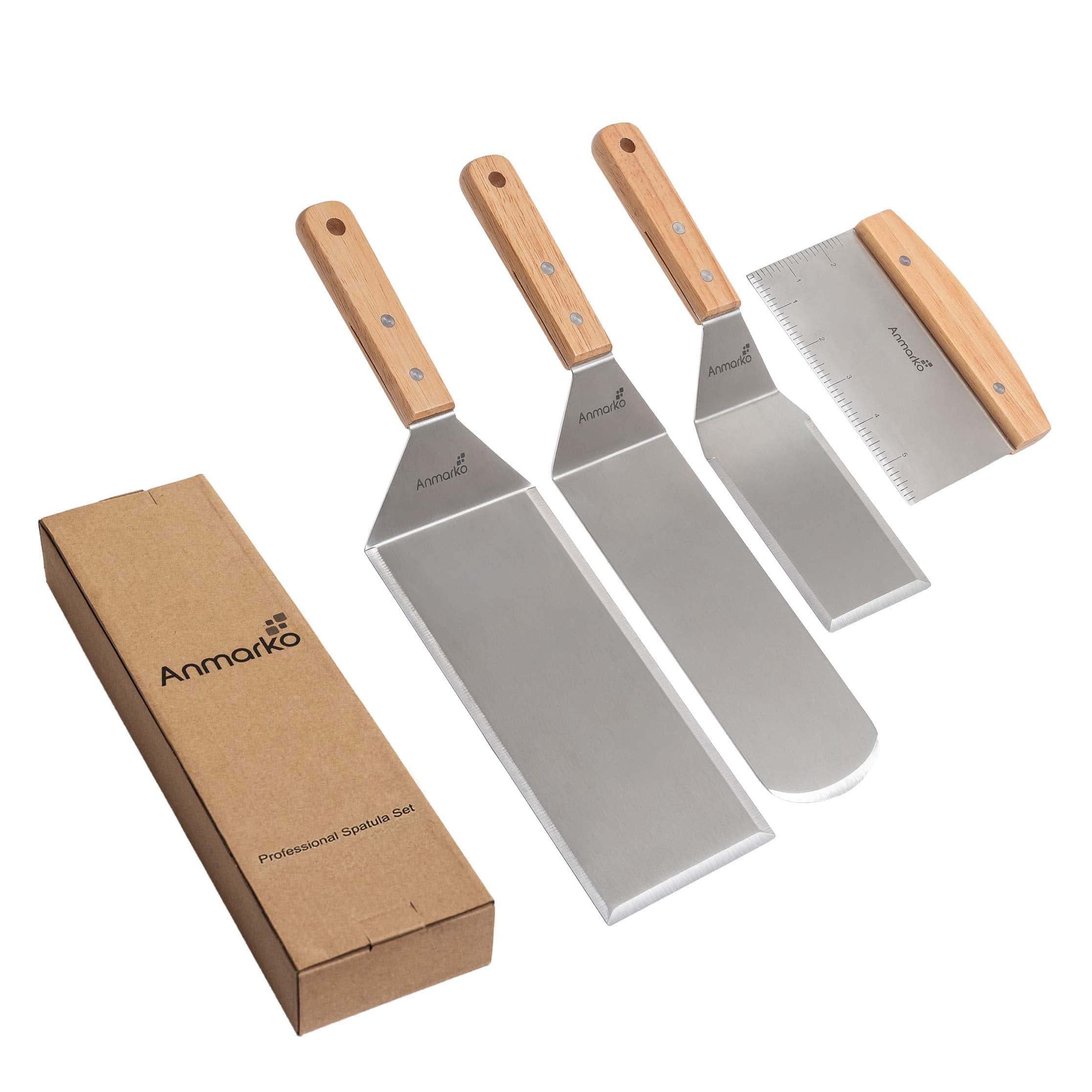 Anmarko Stainless Steel Metal Spatula Set — Grill Parts America