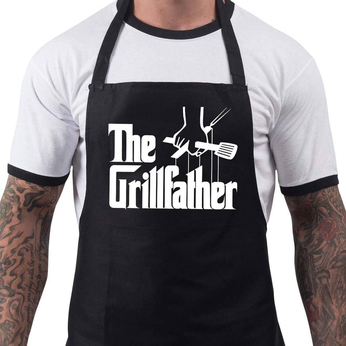 BBQ Apron Funny Grill Aprons for Men The Grillfather Men's Grilling Gi ...