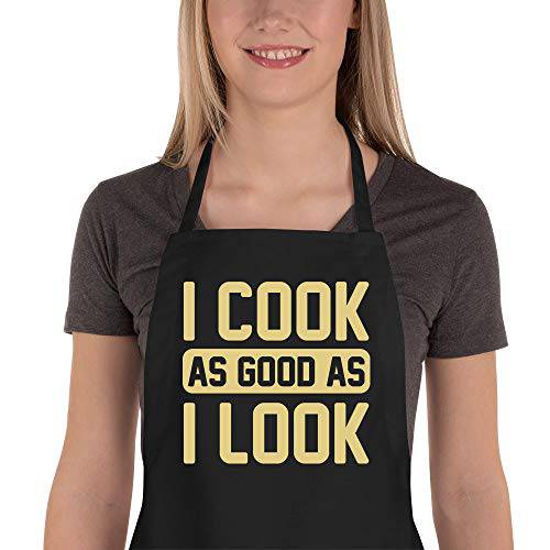 Funny Cooking Apron for Women Men Adjustable Kitchen Chef Aprons with ...