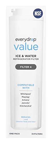 Everydrop Value by Whirlpool Ice and Water Refrigerator Filter 4, EVFI ...