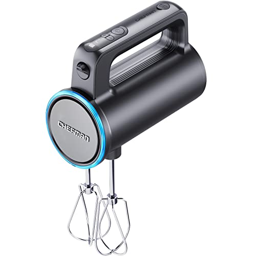 Chefman Cordless Hand Mixer, 7 Speed Electric Handheld Kitchen Food Mi ...