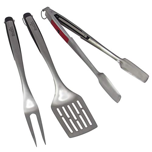 Char-Broil 140 767 - Comfort Grip 3 Piece Toolset, Stainless Steel,45 ...
