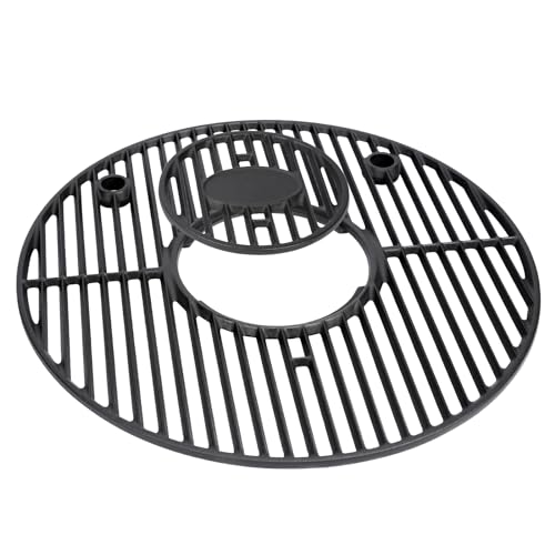 QuliMetal 19.5" Cast Iron Round Cooking Grid Grate for Akorn Kamado Ce ...