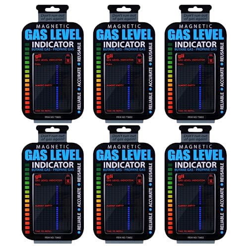 yeesport 6Pcs Magnetic Gas Level Indicators, Reusable Propane Fuel Lev ...