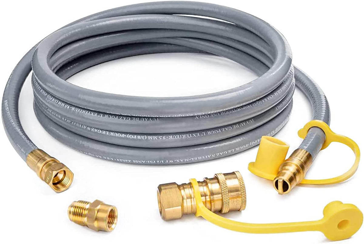 GASPRO 1/2" ID Natural Gas Hose, Low Pressure LPG Hose with Quick Conn ...