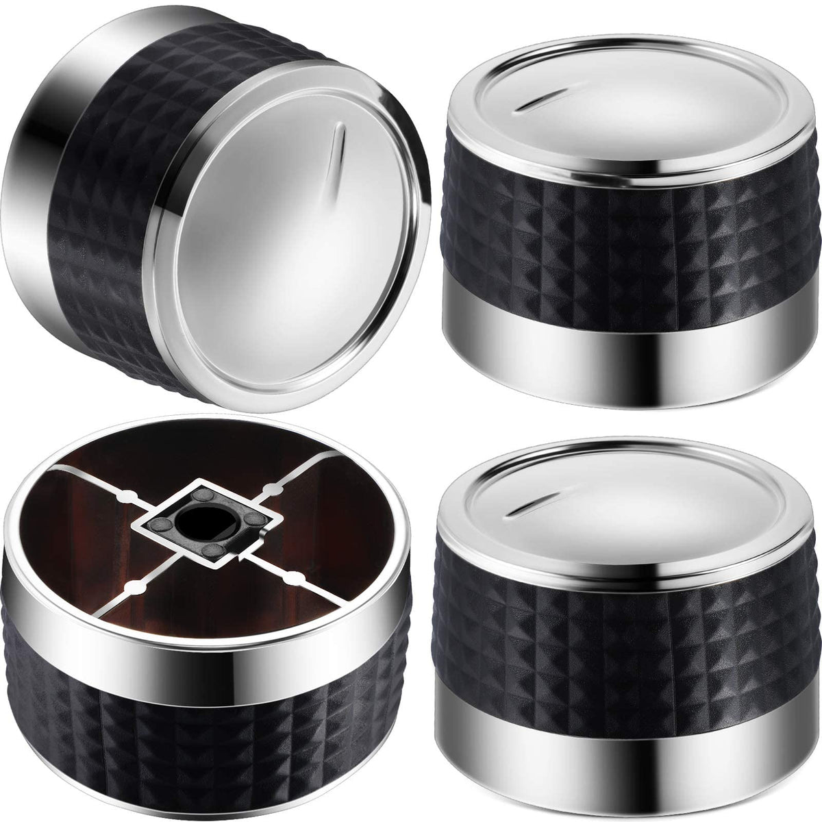 Mudder 4 Pieces Gas Grill Knob BBQ Control Knobs Replacement Rotating ...
