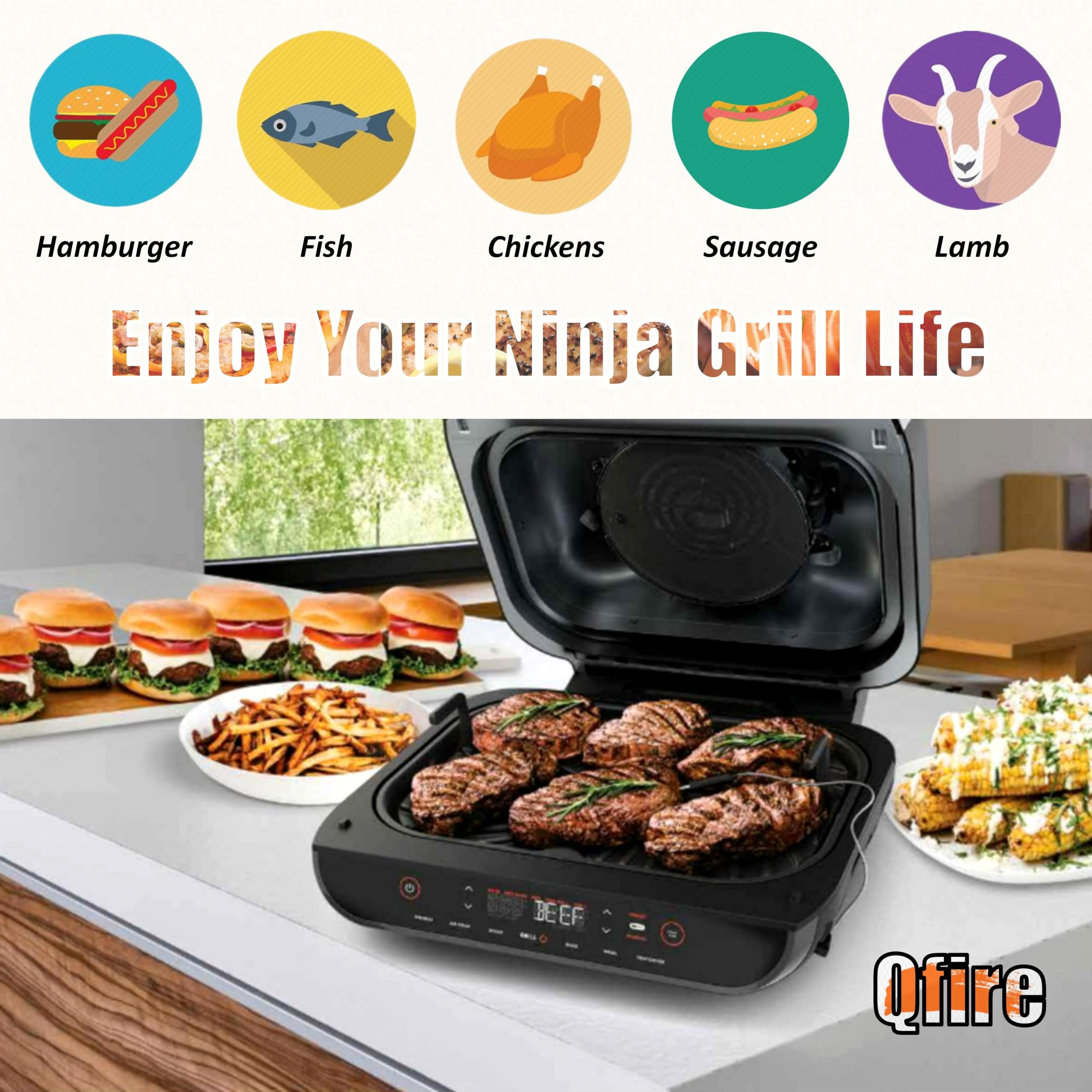 Smart Thermometer Probe Replacement for Ninja FG550 FG551 Foodi Smart ...